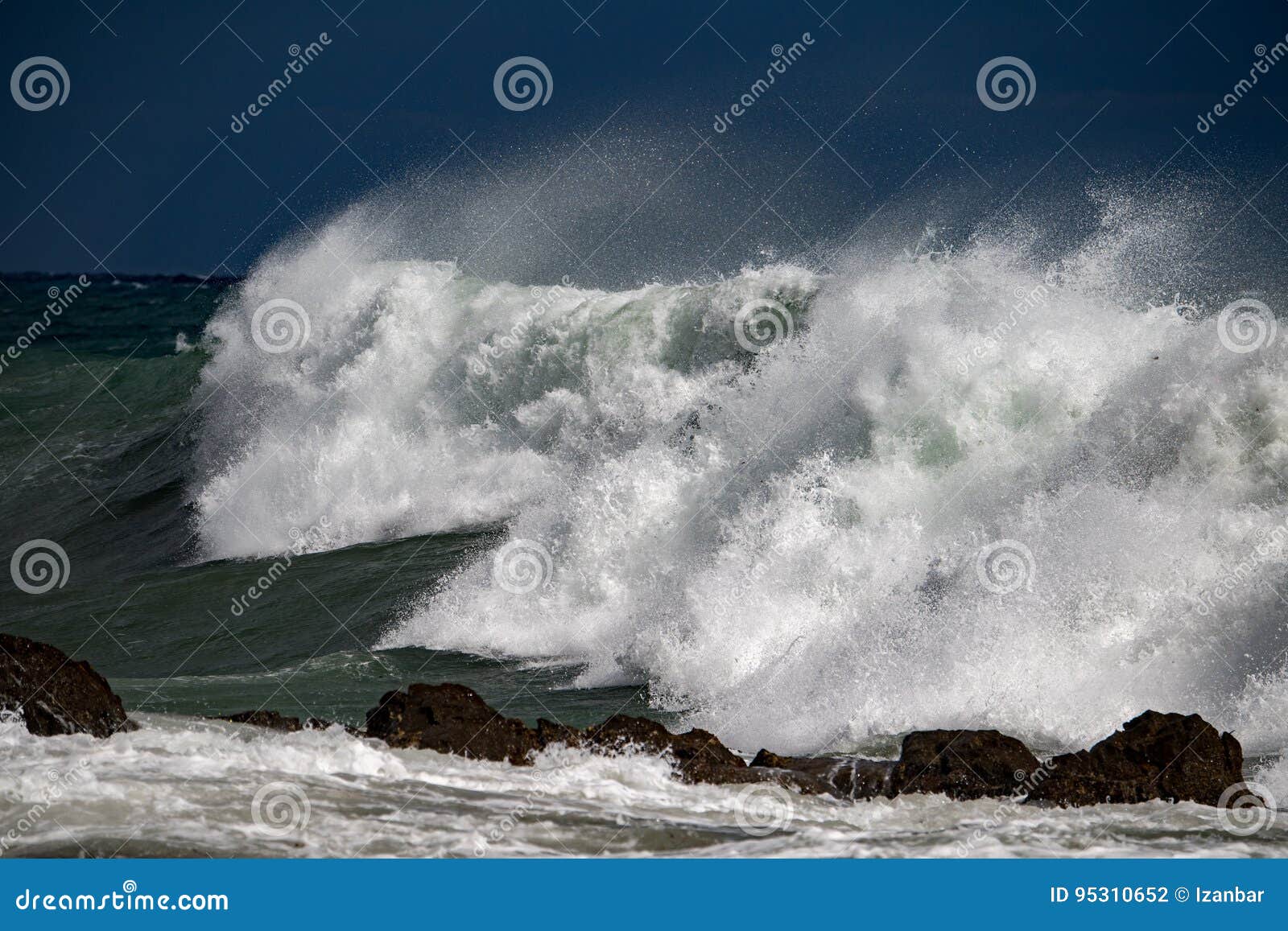 Sea Storm Tempest on the Coast Stock Photo - Image of seascape, huge ...