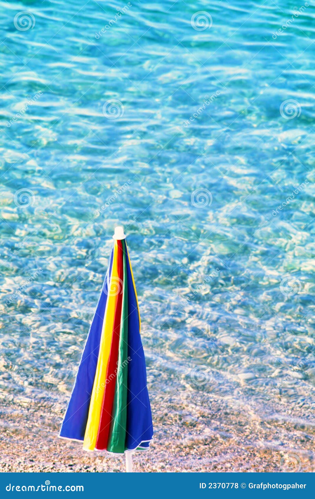 Sea and sun umbrella stock photo. Image of clean, liquid - 2370778