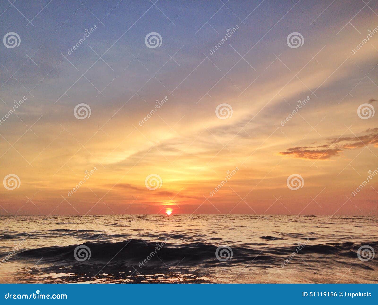 Sea sundown stock photo. Image of sundown, nature, ocean - 51119166