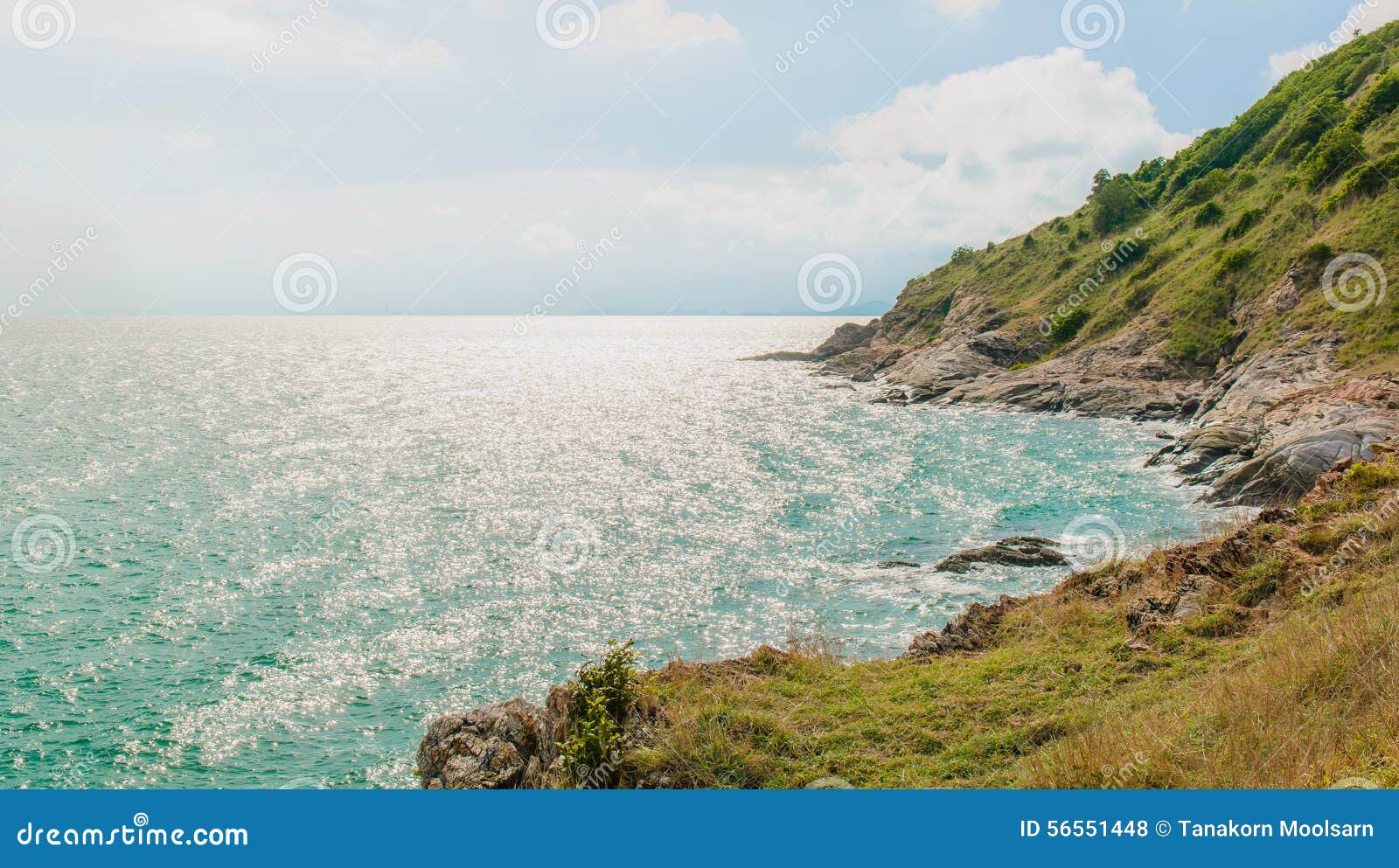 The sea in the sunny day stock photo. Image of blue, ocean - 56551448