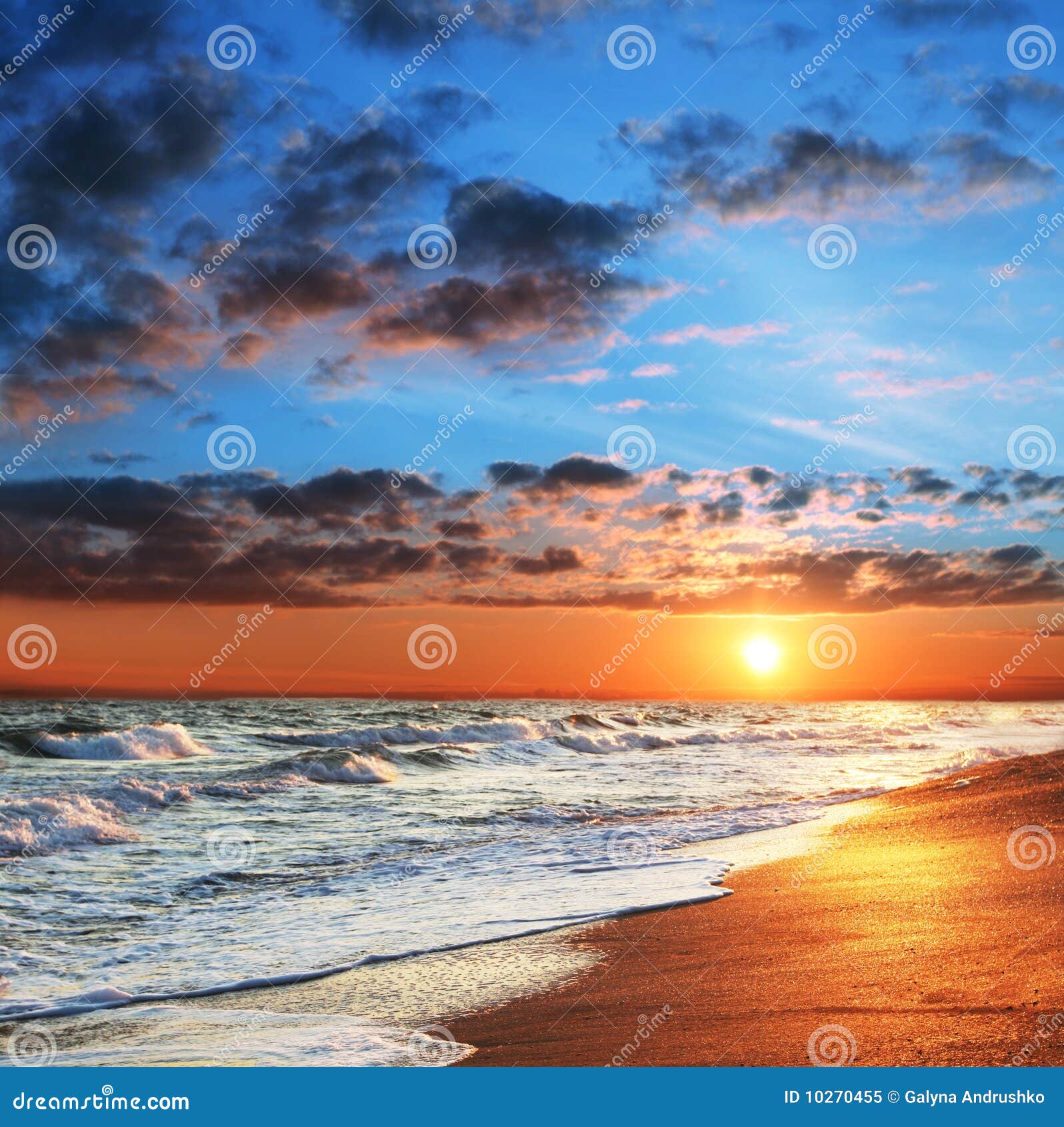 Sea sunset stock image. Image of coast, waves, travel - 10270455