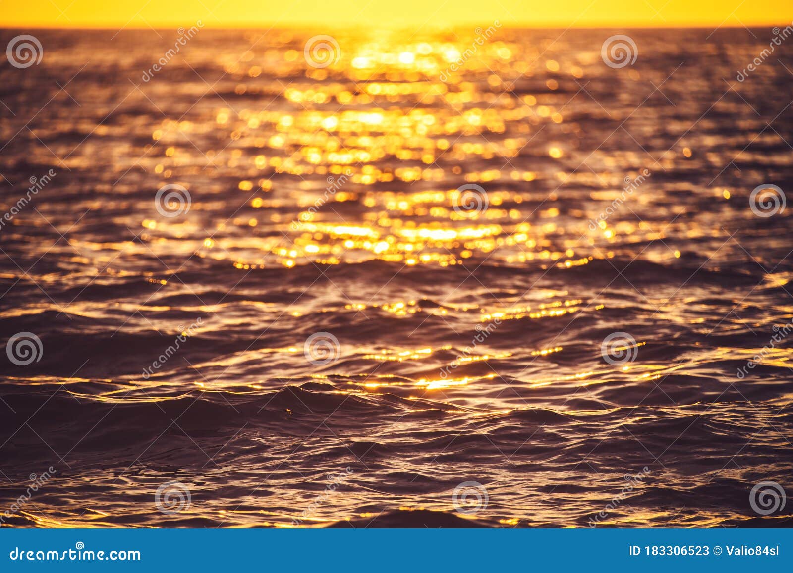 Sea Sunset and Ocean Ripples Waves As Water Texture Background Stock ...