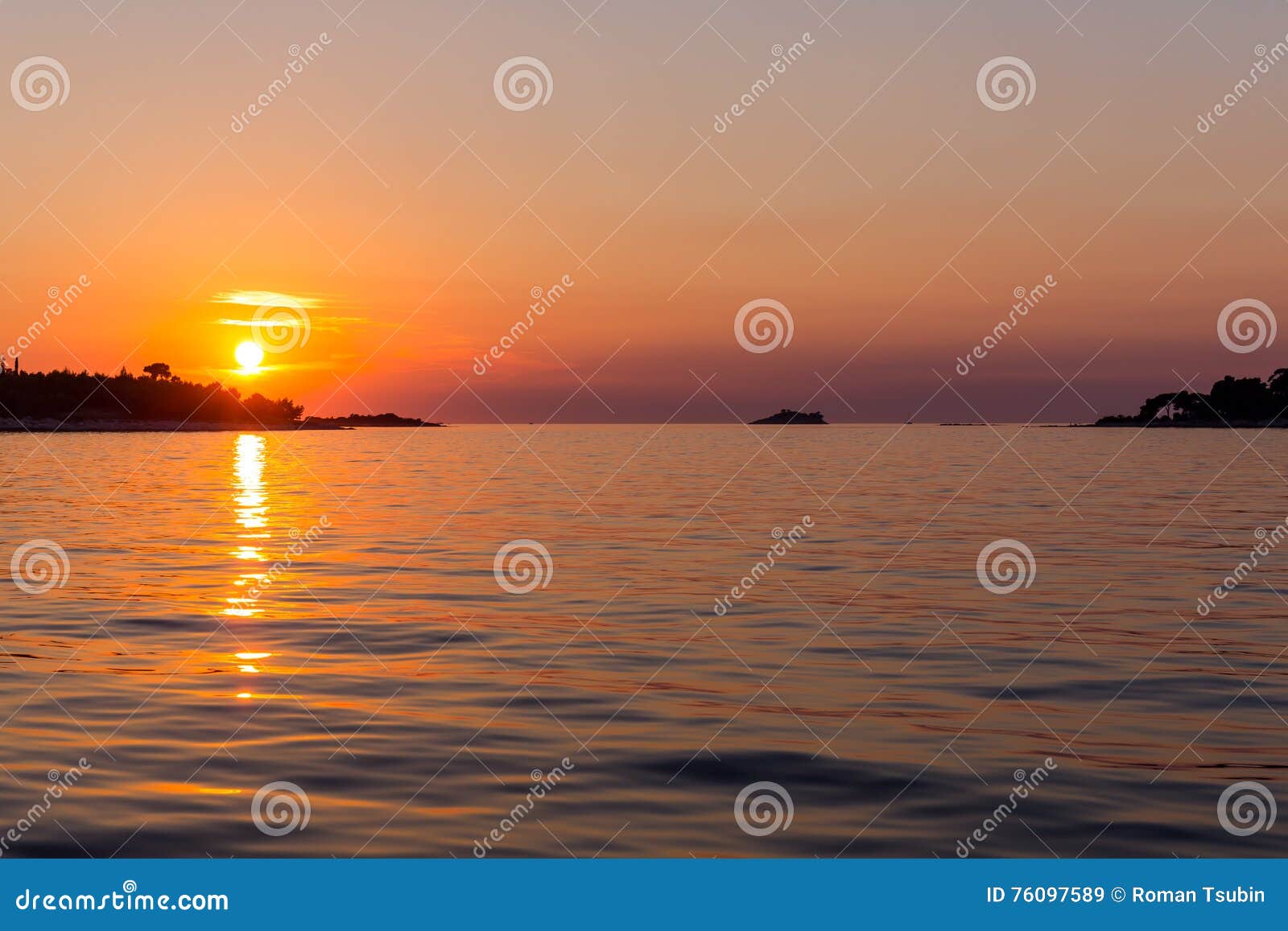 Sea sunset with ship trace stock image. Image of beauty - 76097589