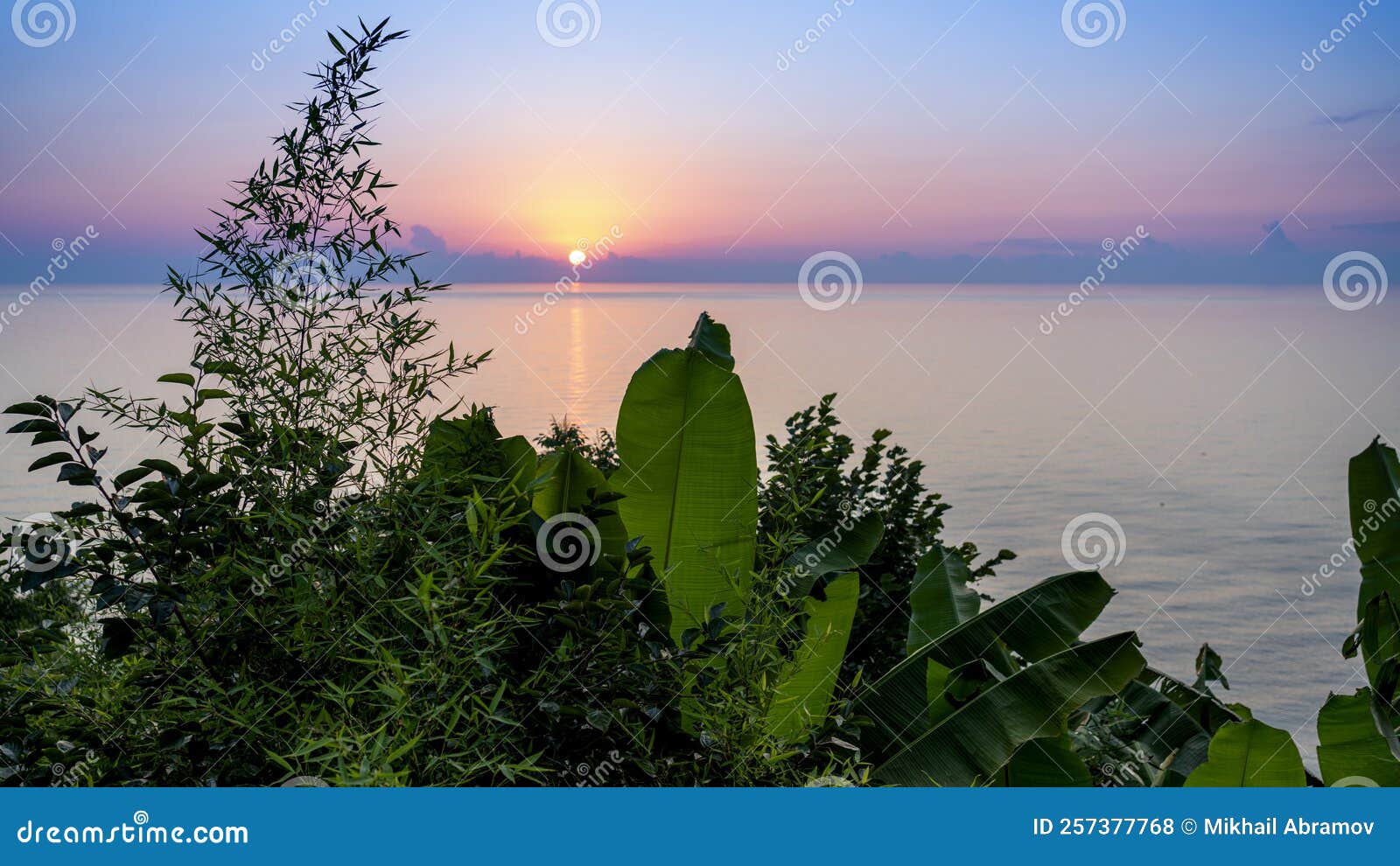 The Sea Sunset. Solar Path of Glare on the Water. the Sun Goes Beyond ...