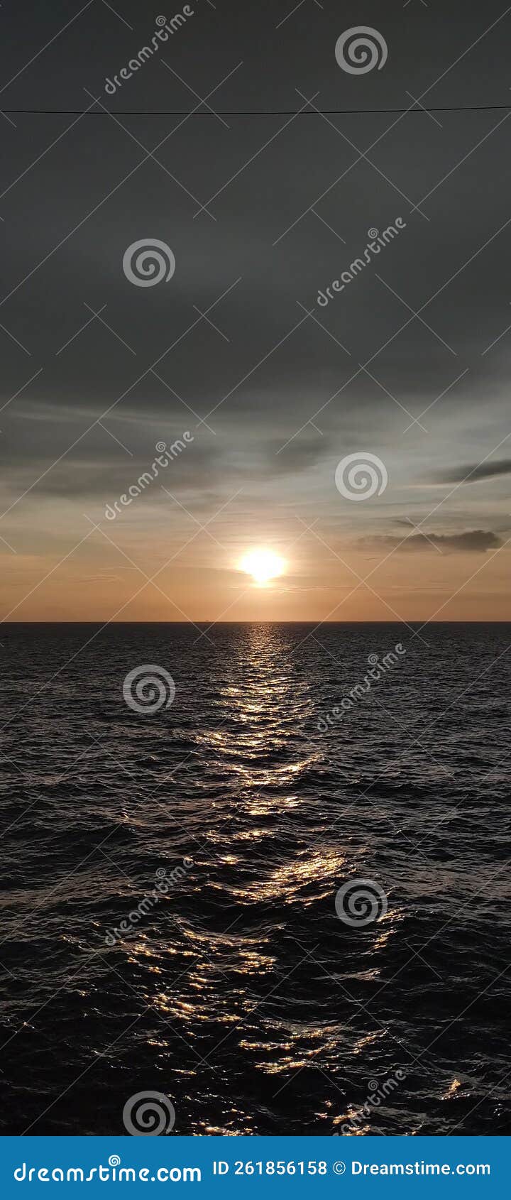 Sea Sunset Straight Madura East Java Stock Photo - Image of sunset ...