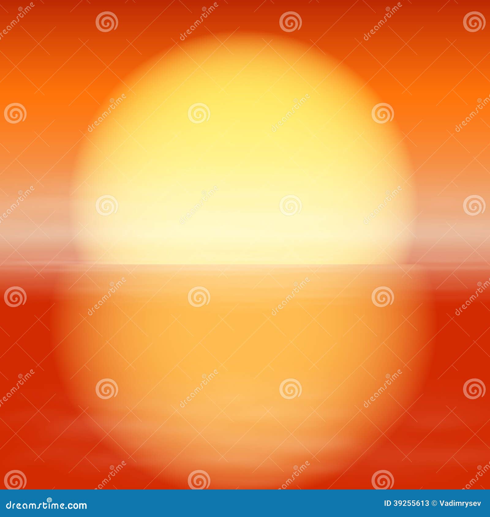 Sea Sunset. Sun with Reflection on Water Stock Vector - Illustration of ...