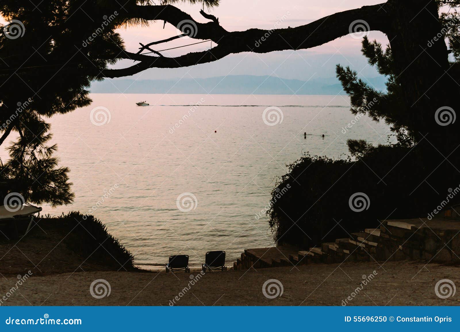 Sea after sunset stock photo. Image of beach, summer - 55696250