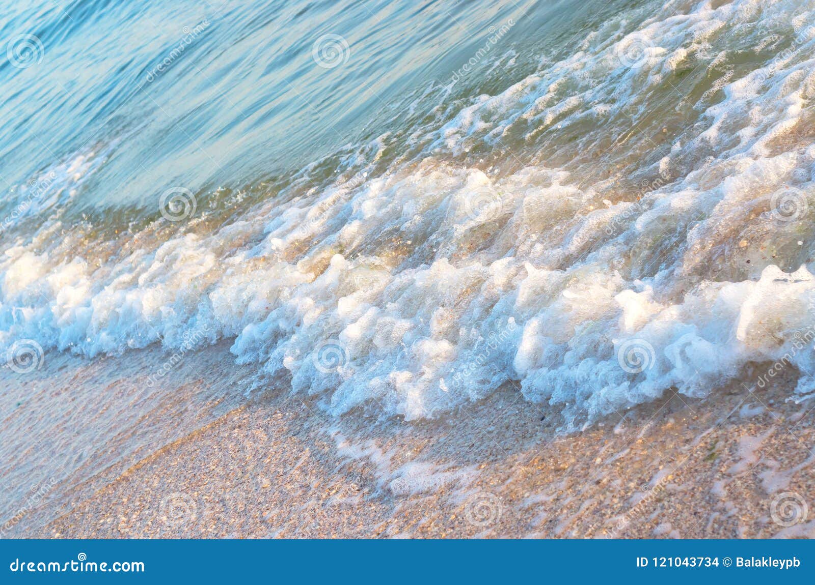Sea Surf on the Beach of Small Shells Stock Photo - Image of liquid ...