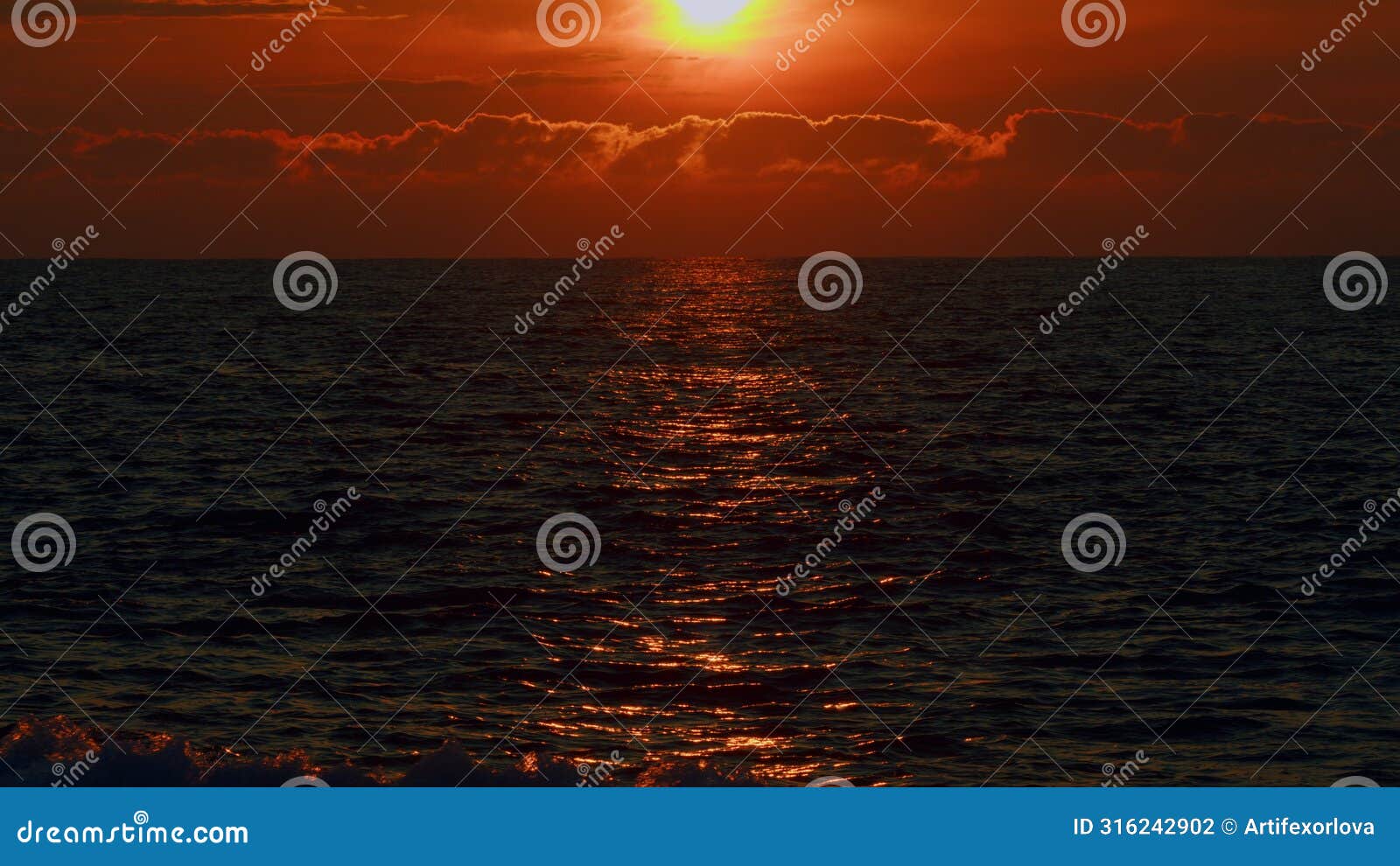 Sea Surface with Reflected Sunlight. Beautiful and Peaceful Moment at ...