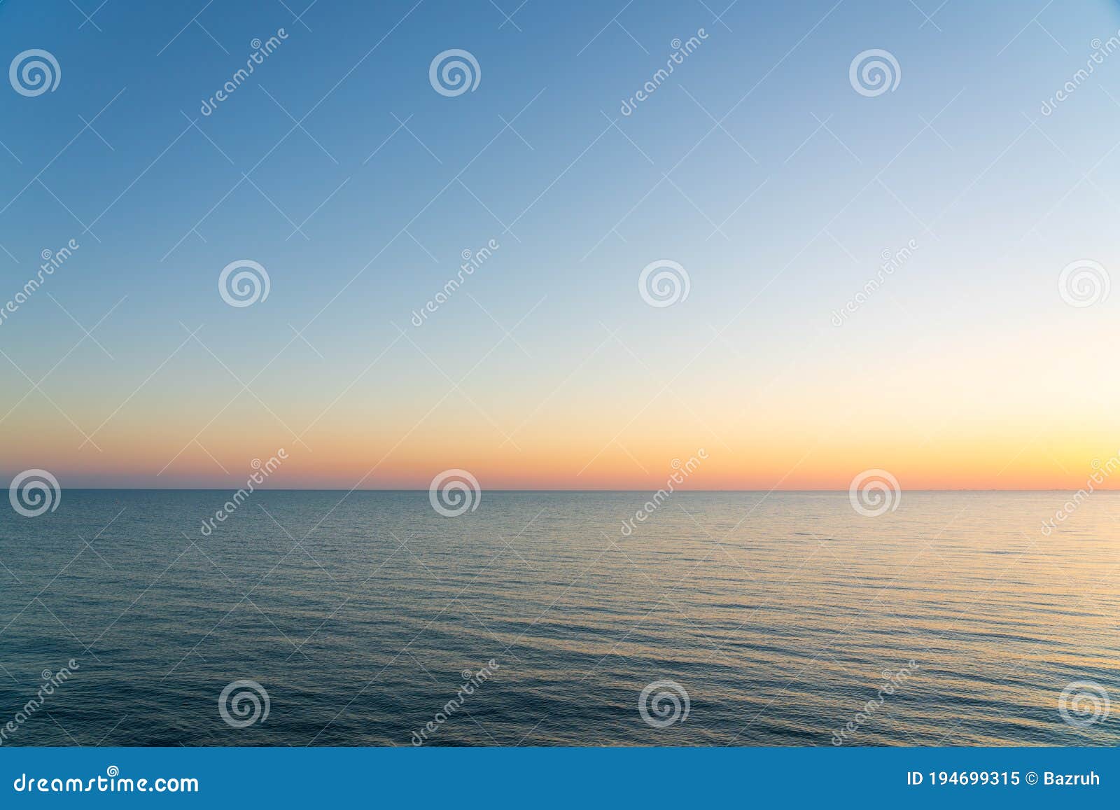 Sea Surface View before Sunrise Stock Image - Image of seascape ...