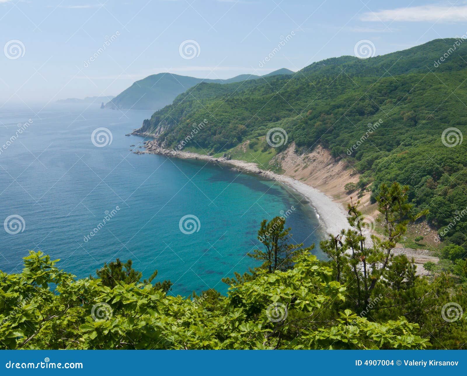 Sea and Taiga 7 stock photo. Image of roky, rocks, coastal - 4907004