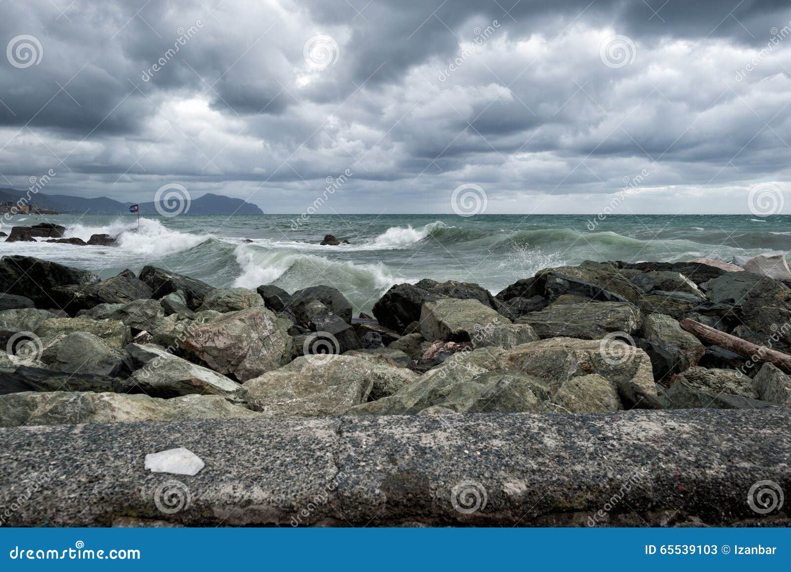 Sea in tempest on rocks stock image. Image of rain, dangerous - 65539103
