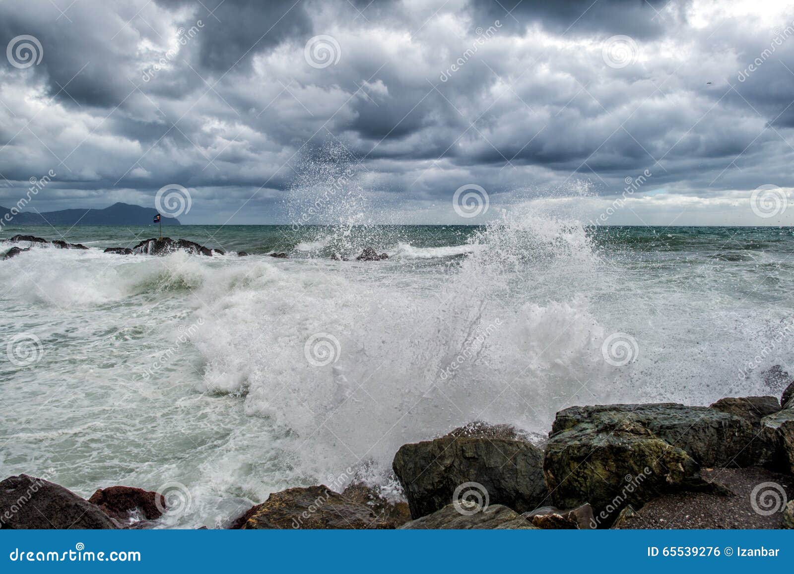 Sea in tempest on rocks stock photo. Image of risk, weather - 65539276