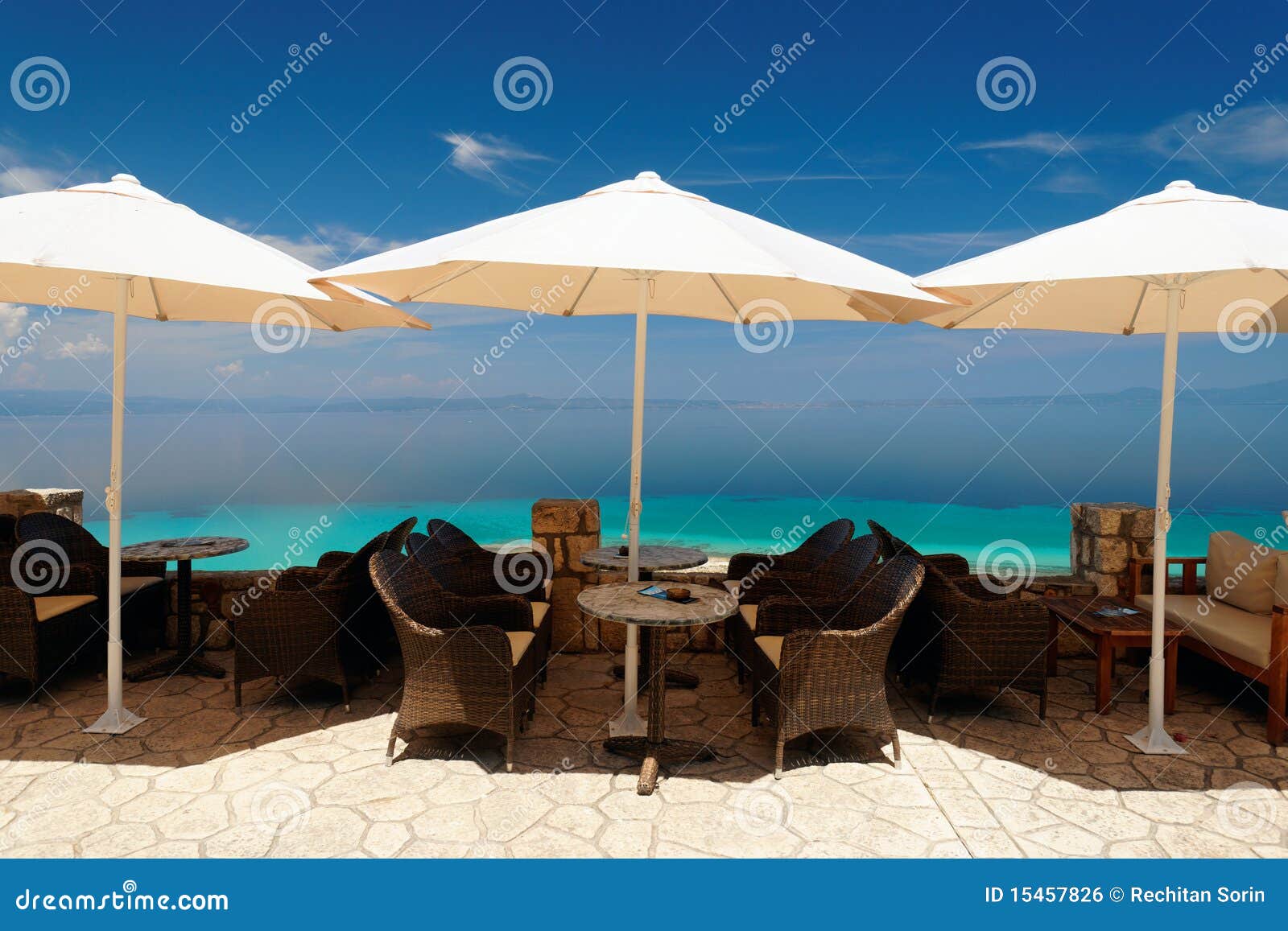 Sea terrace stock photo. Image of relax, greece, landscape - 15457826
