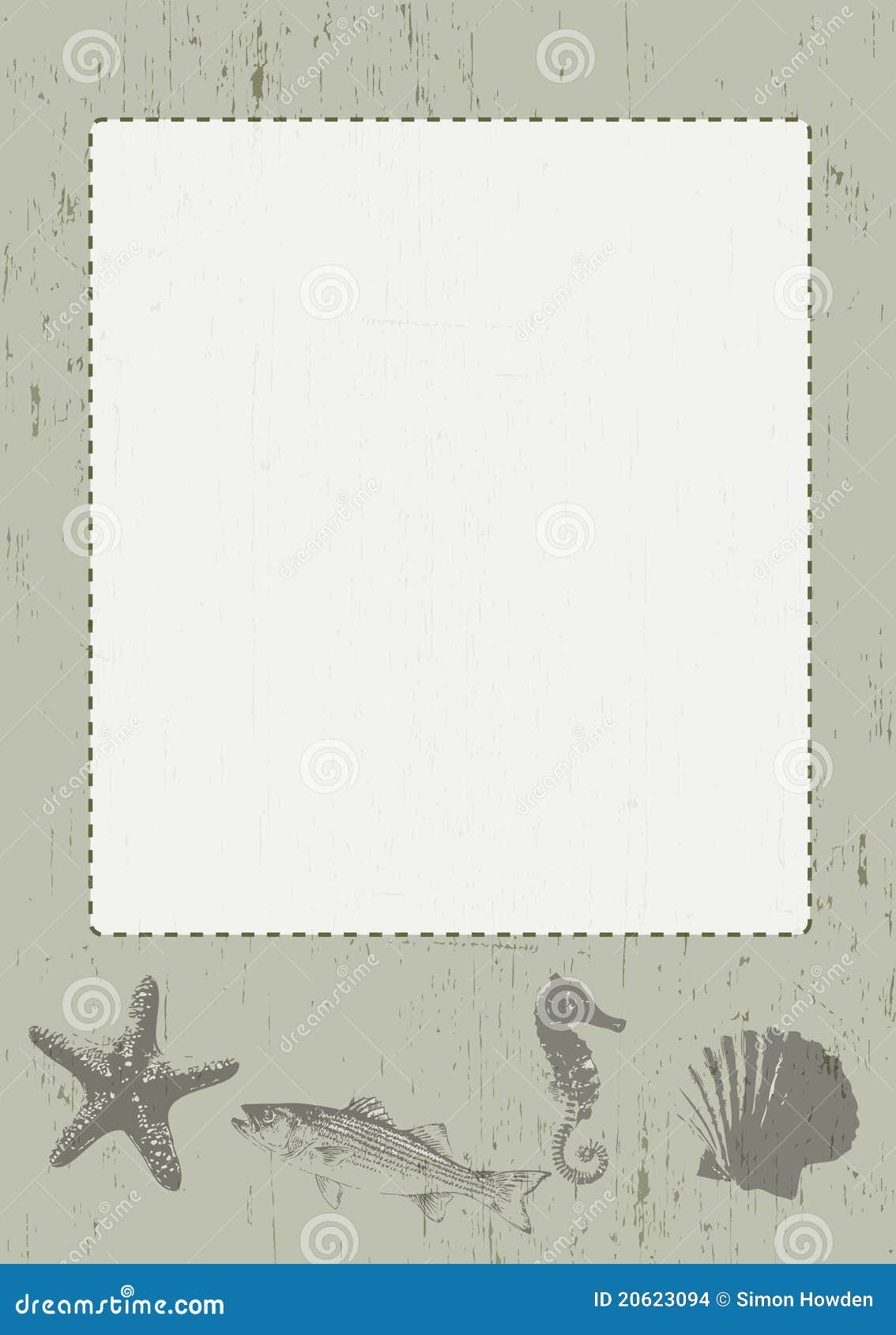 Sea Themed Frame stock illustration. Illustration of space - 20623094