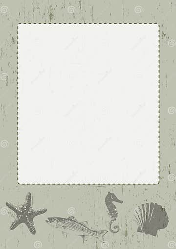 Sea Themed Frame stock illustration. Illustration of space - 20623094