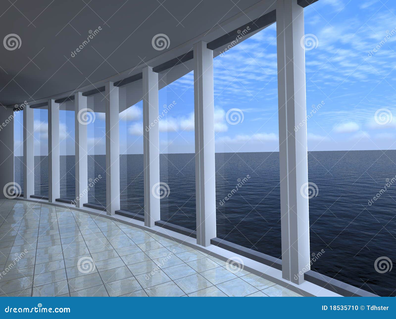 Sea thru glass wall stock photo. Image of climate, tropical - 18535710