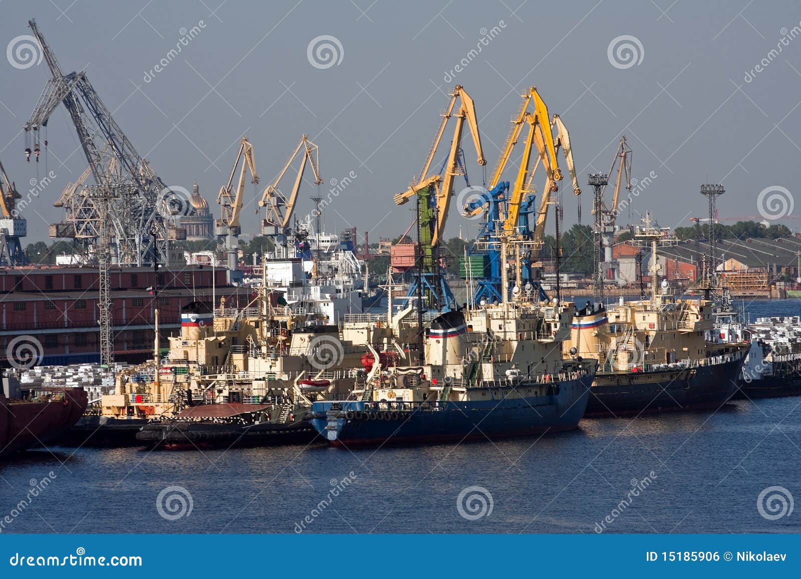 Sea trading port stock photo. Image of shipped, ship - 15185906