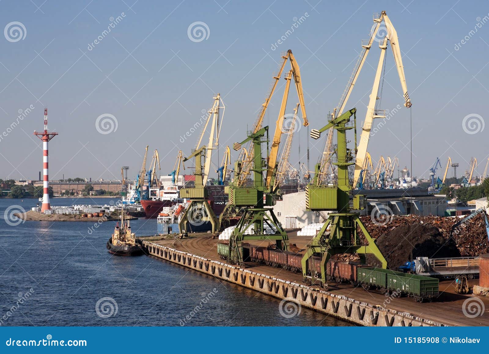 Sea trading port stock photo. Image of export, harbour - 15185908
