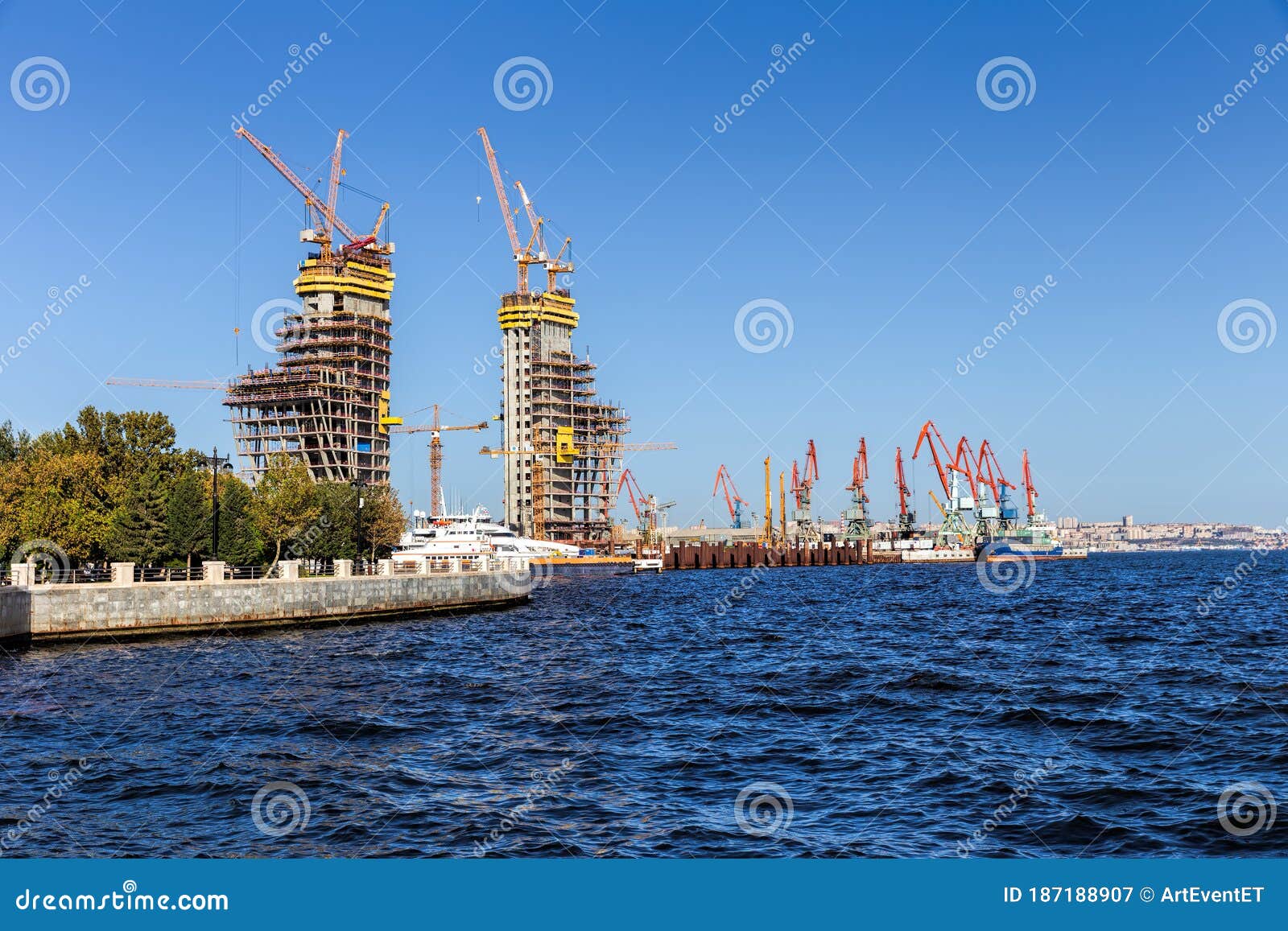 Sea trading port stock image. Image of international - 187188907