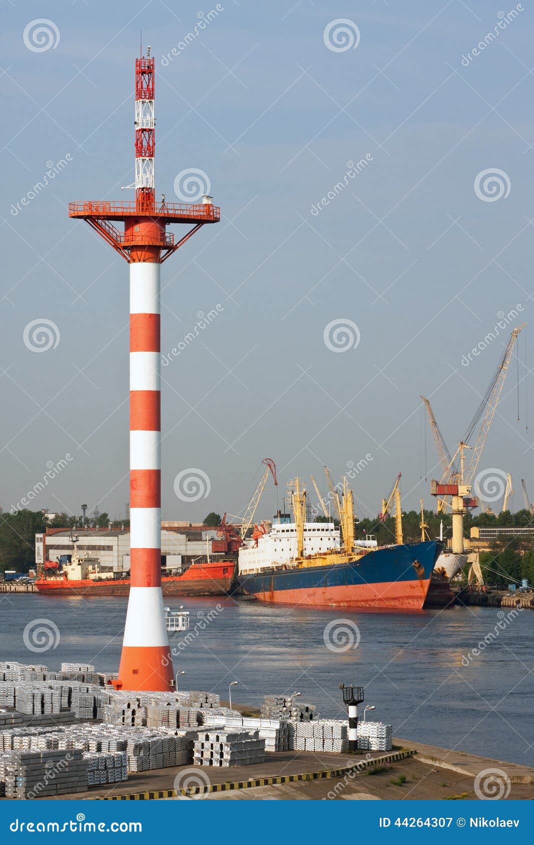 Sea trading port stock image. Image of trading, shipping - 44264307