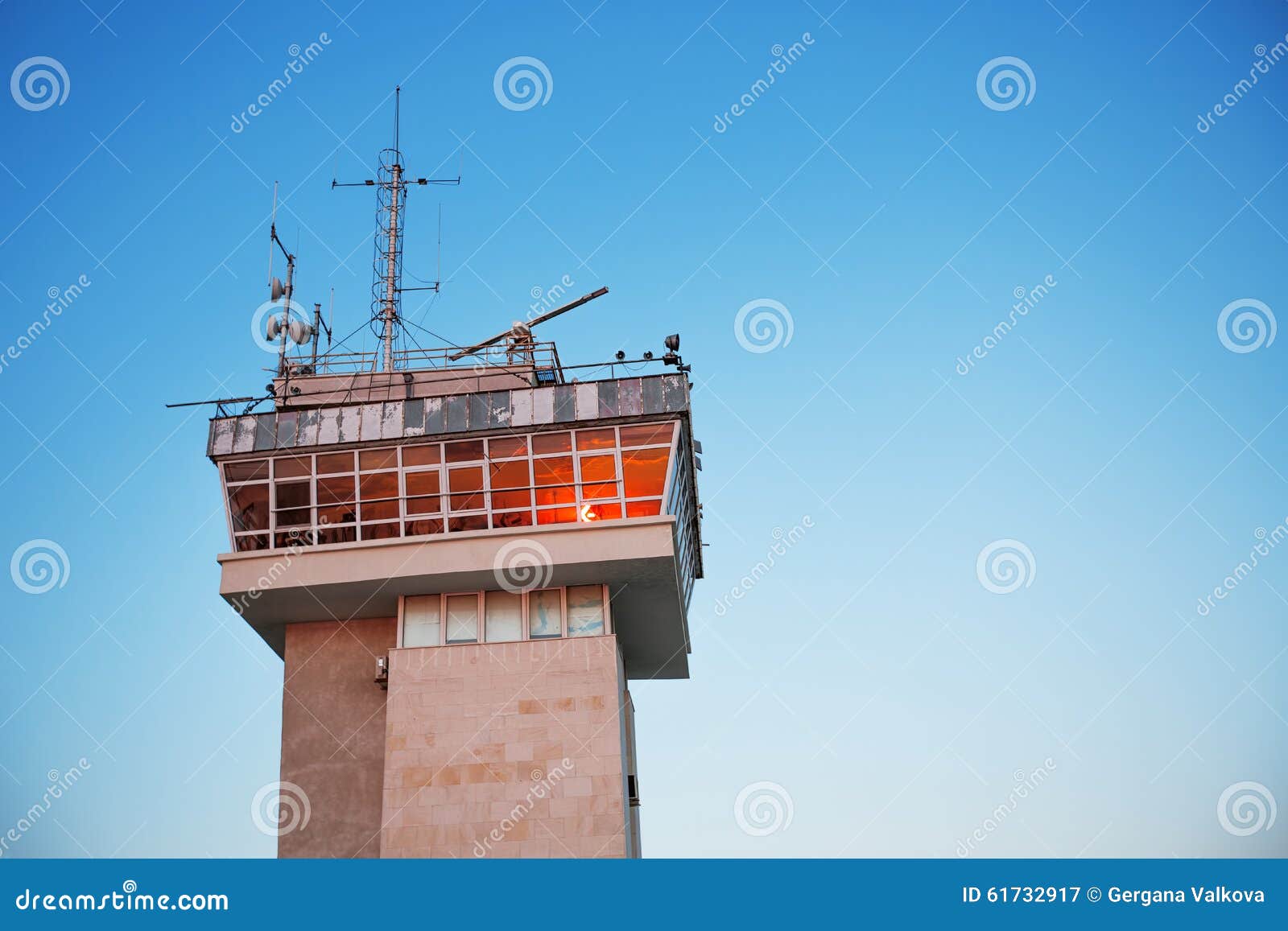 Sea Traffic Control Tower and Sky Stock Image - Image of traffic ...