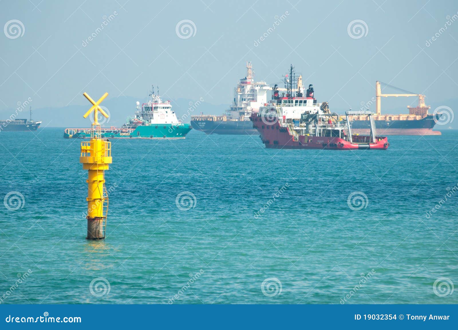 Sea Traffic Crossing stock photo. Image of direction - 19032354