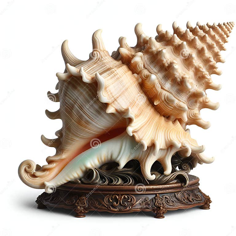 Sea Treasures: Luxurious Patterns in the Conch Shell, Generative AI ...