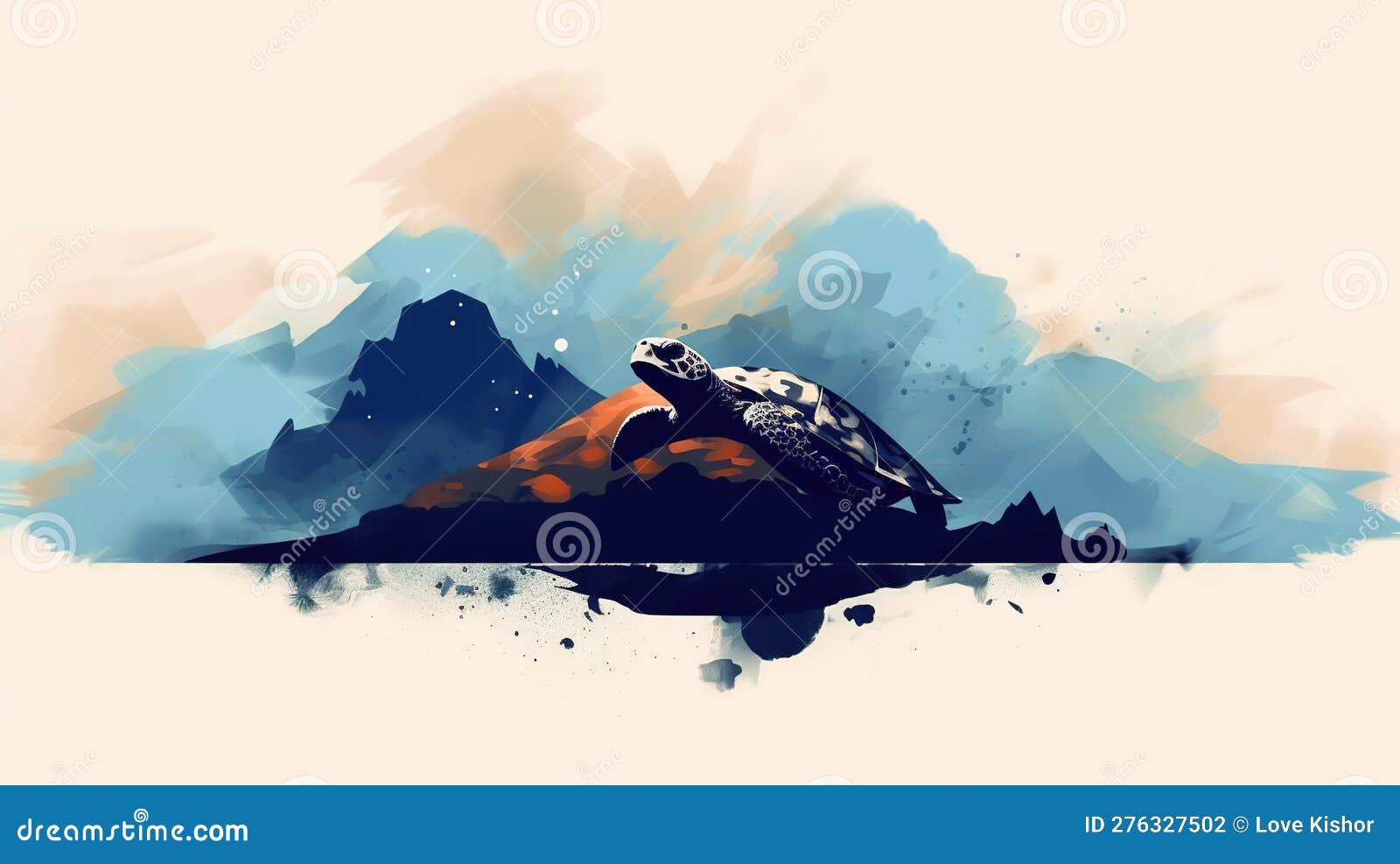 Mountain Turtle Tortoise Wildlife Adventure Abstract Simple Logo Vector ...