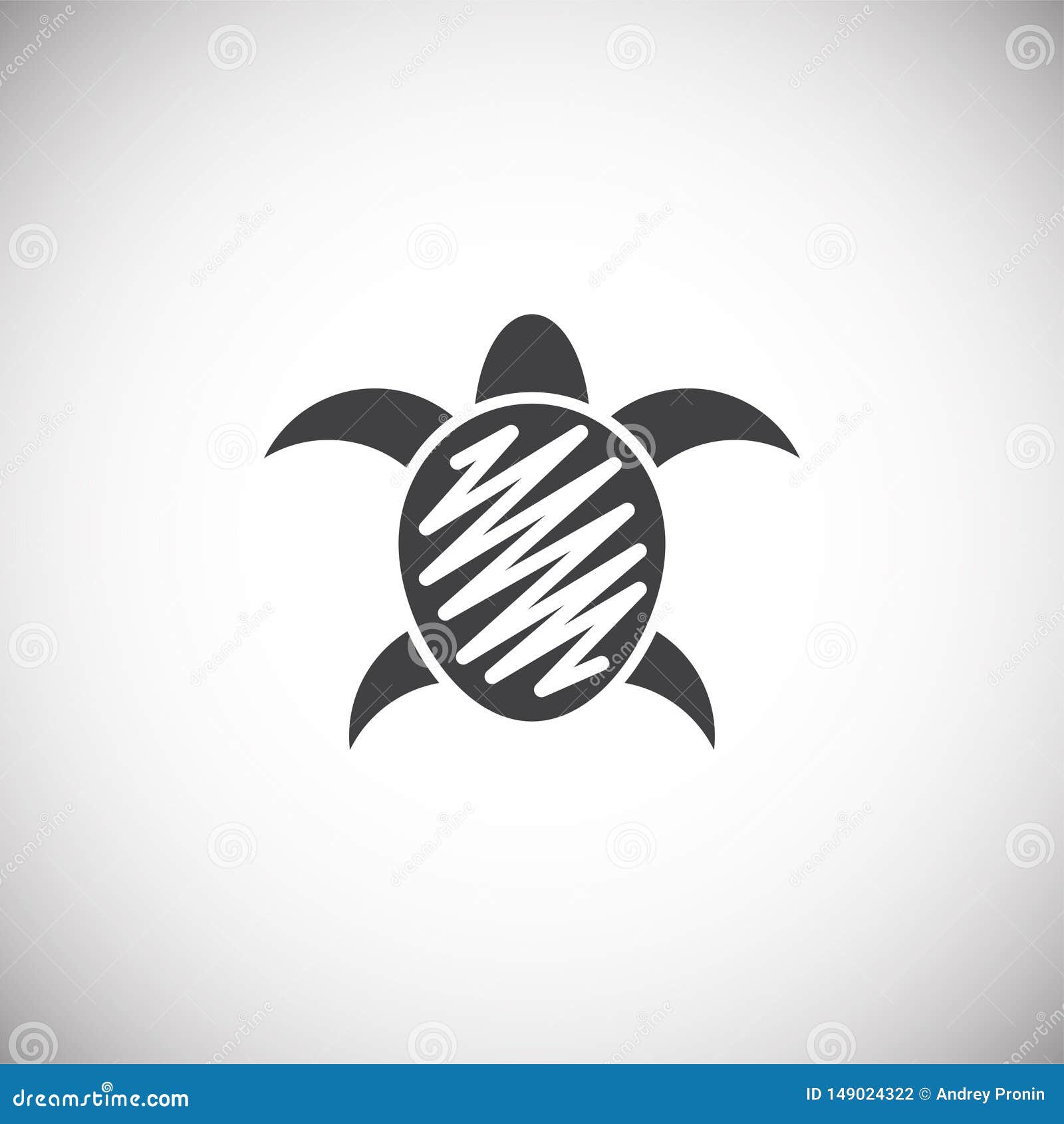 Sea Turtle Icon on Background for Graphic and Web Design. Simple ...