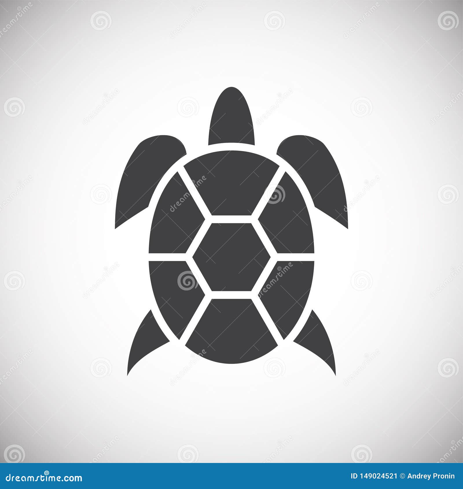 Sea Turtle Icon on Background for Graphic and Web Design. Simple ...