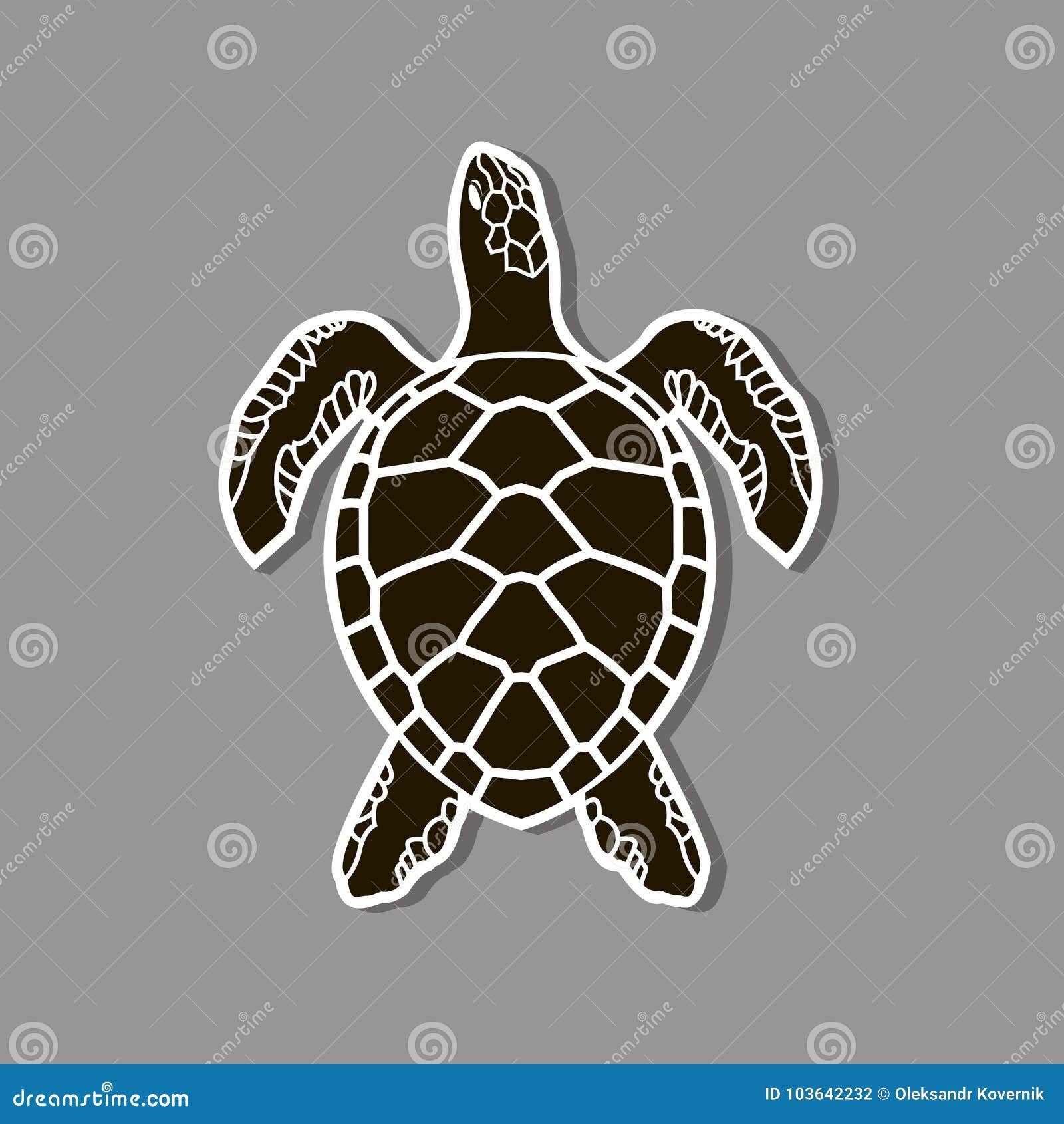 Sea Turtle Icon In Cartoon Style Isolated On White Background. Sea ...