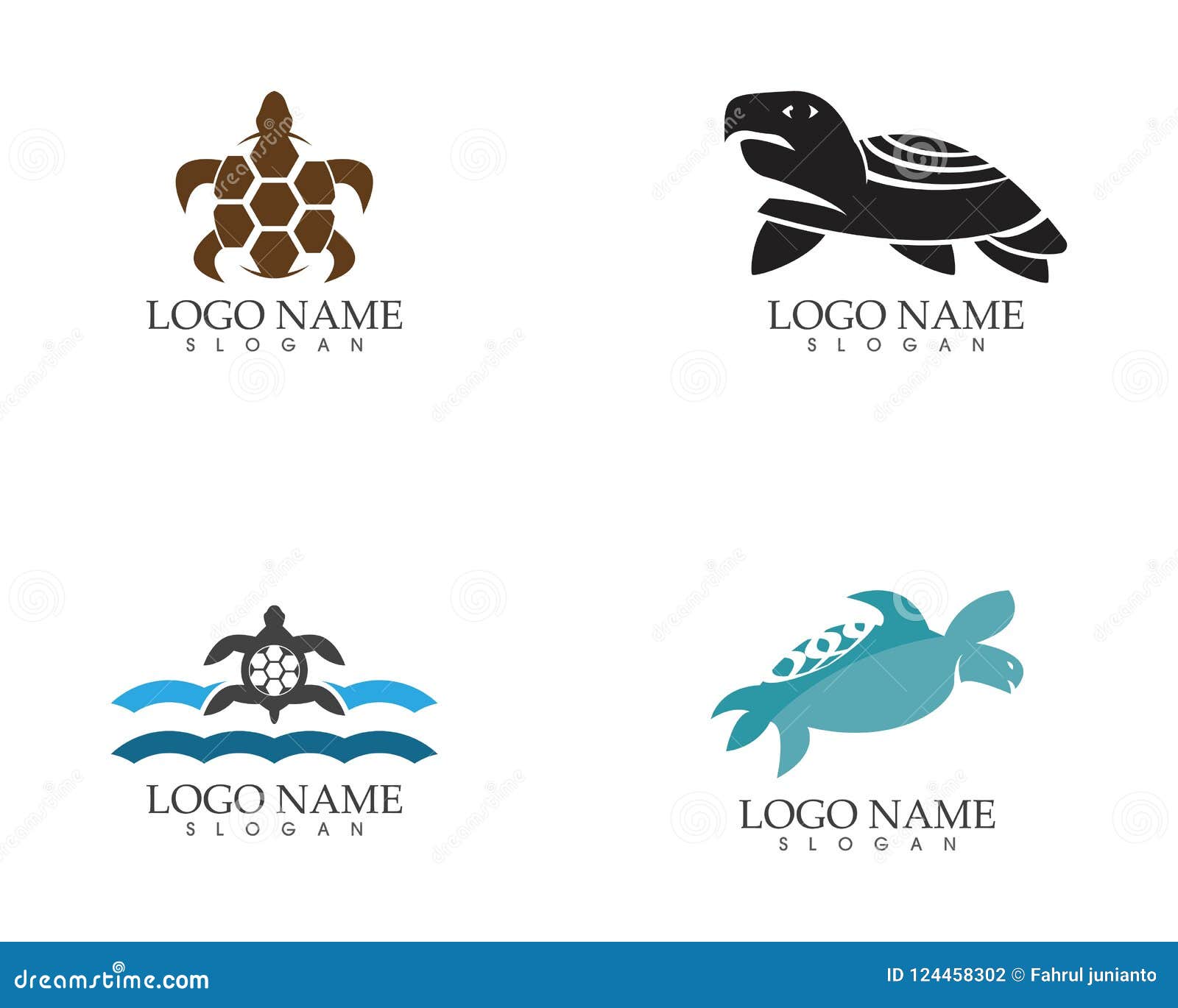 Sea Turtle Chelonioidea, Marine Turtle Side View. Ink Black And White ...