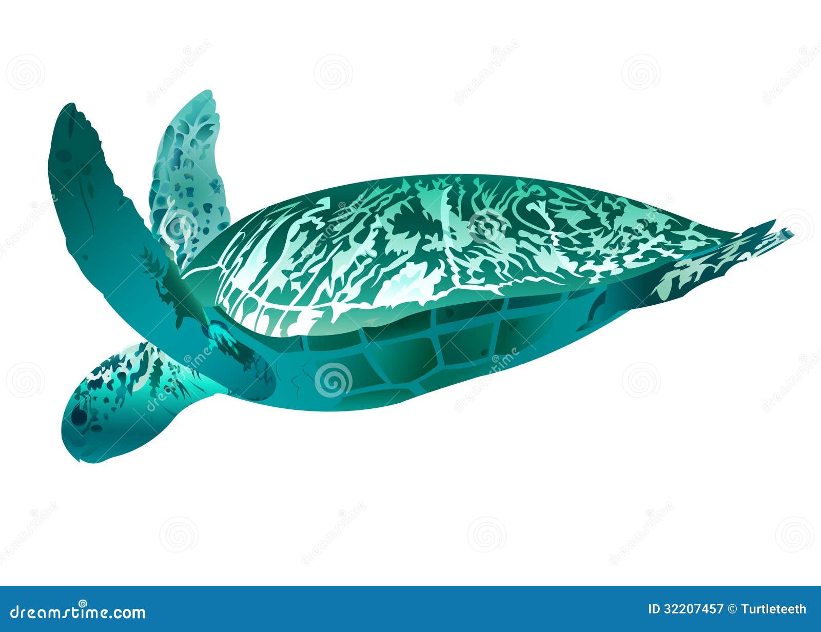 Sea Turtle stock illustration. Illustration of nature - 32207457