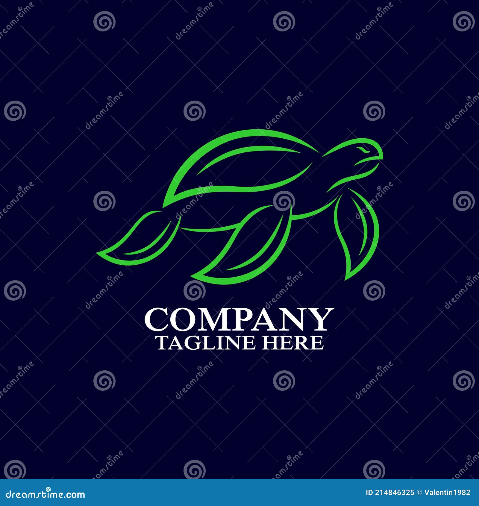 Sea turtle logo design stock vector. Illustration of logo - 214846325
