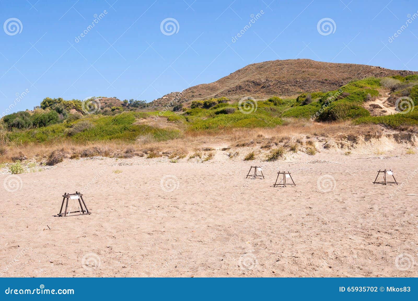 Sea Turtle Nesting Site on Zakynthos Stock Photo - Image of coast ...