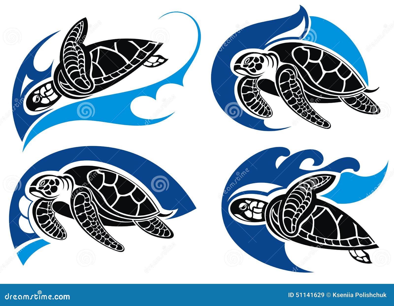 Sea Turtle .Summer Symbols Cartoon Vector | CartoonDealer.com #51141629