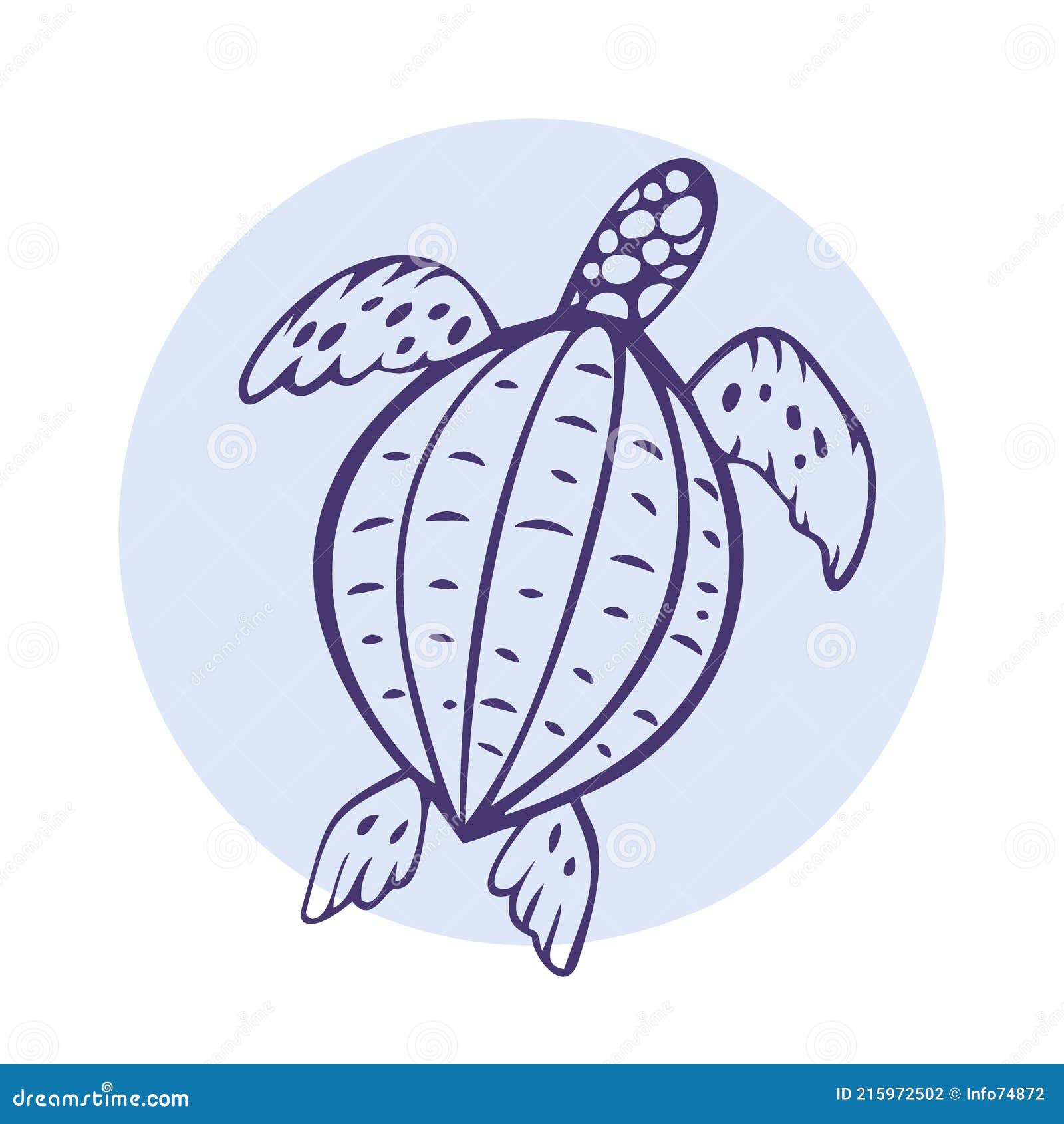 Sea Turtle Turquoise Oceanlife Cartoon Vector Art | CartoonDealer.com ...