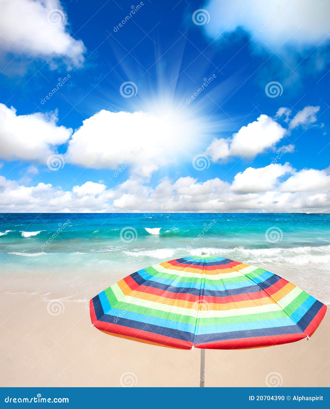 Sea and umbrella stock photo. Image of water, relax, summer - 20704390
