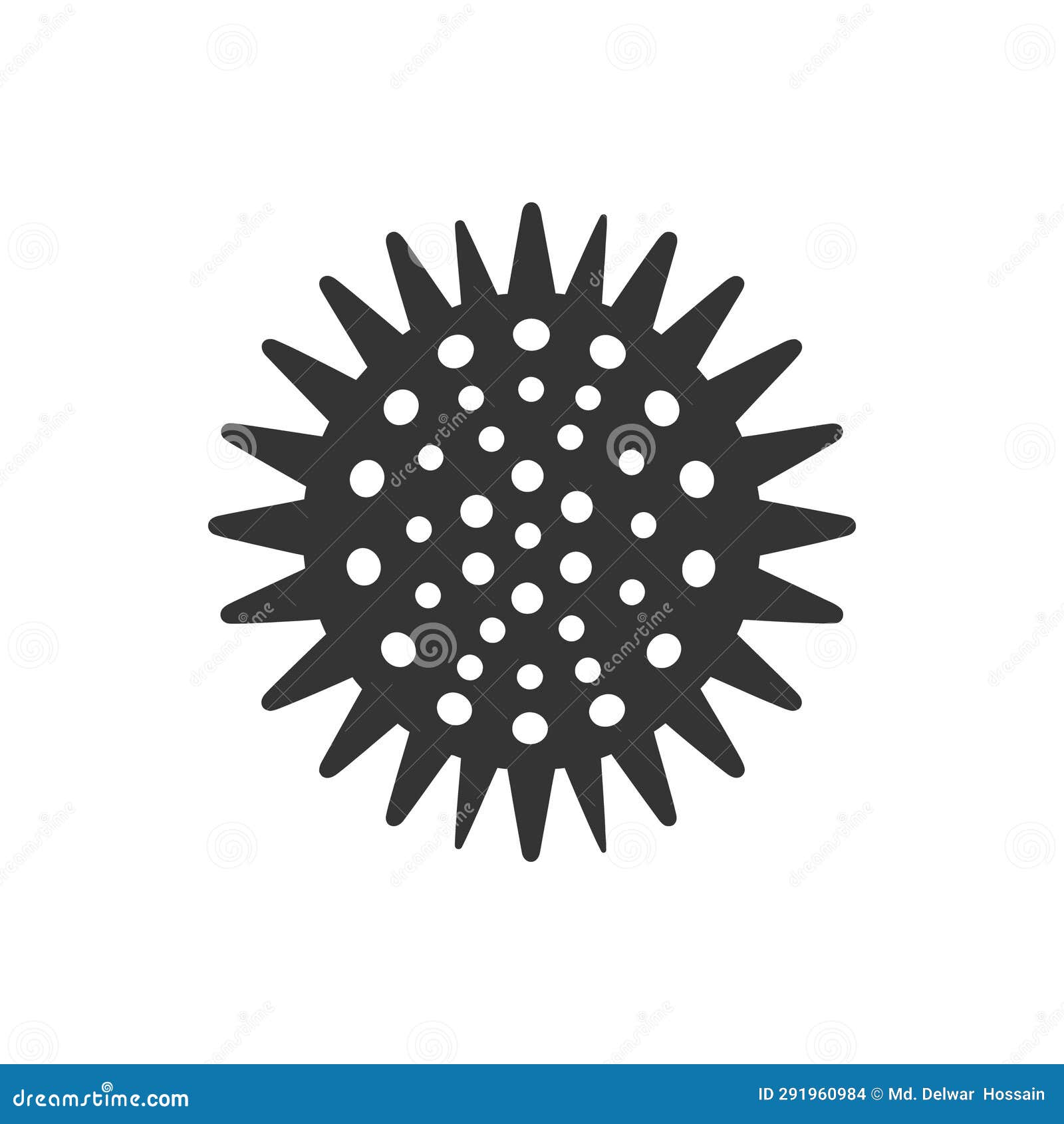 Sea urchin icon stock illustration. Illustration of circle - 291960984