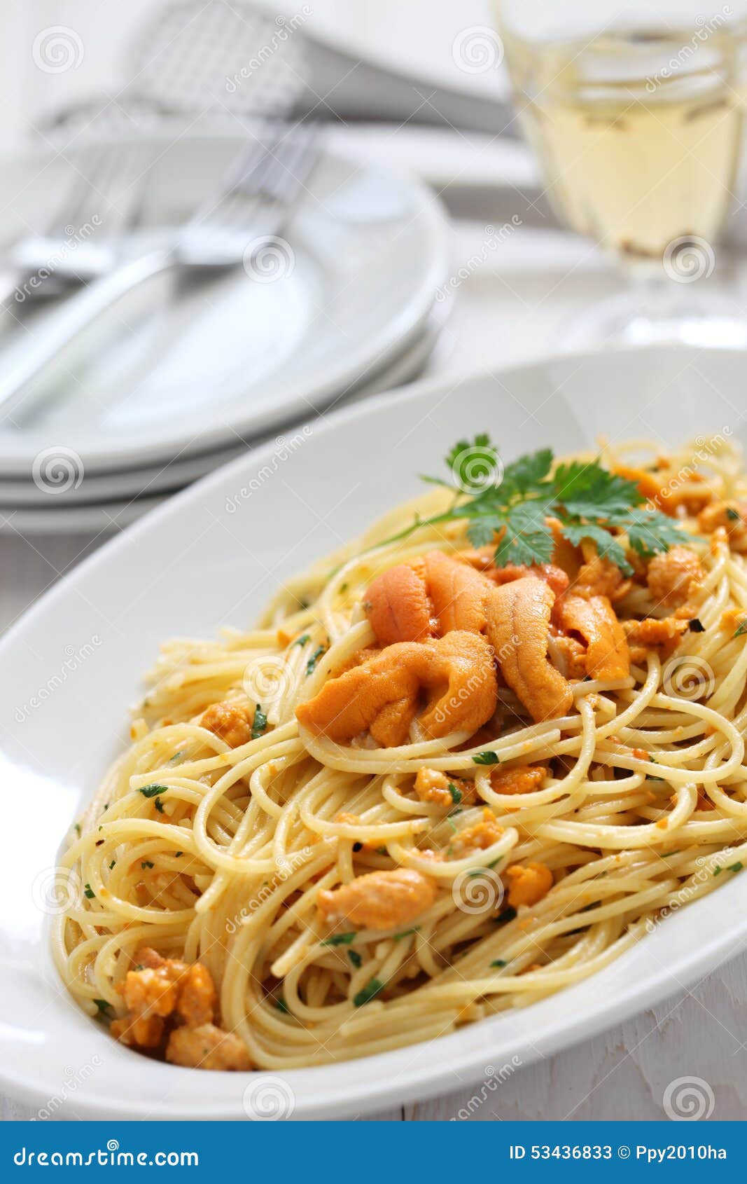 Sea urchin pasta stock image. Image of italian, ricci - 53436833