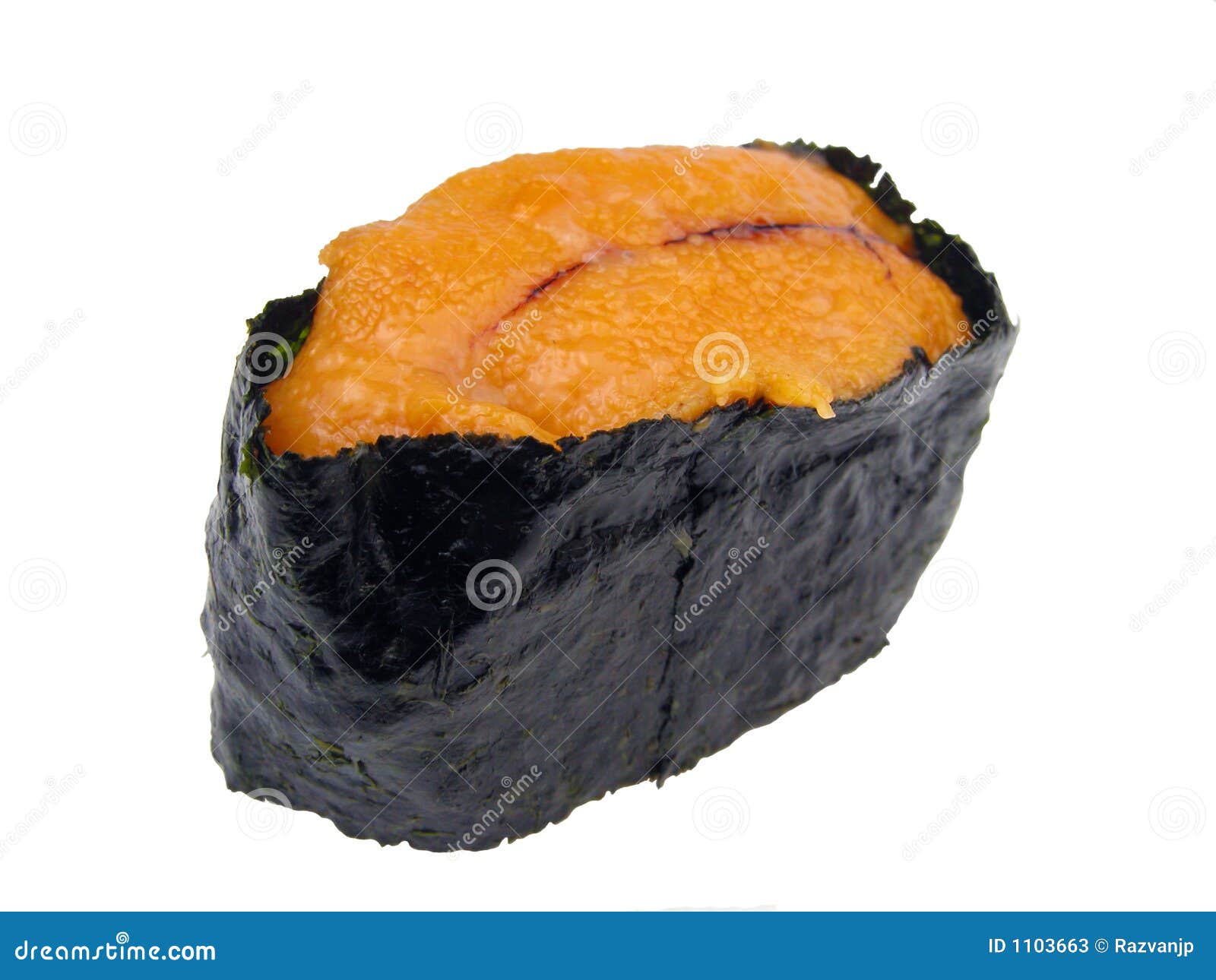 Sea urchin roe sushi stock image. Image of japan, japanese - 1103663