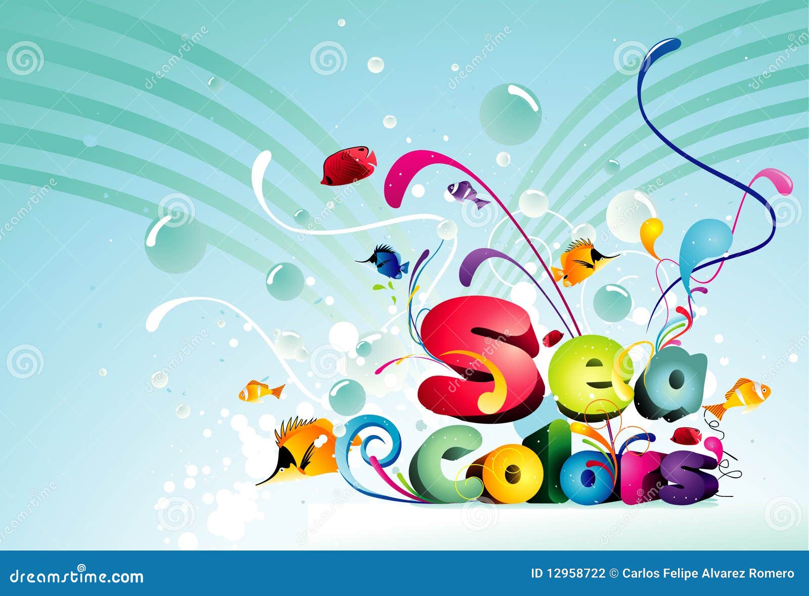 Sea vector abstract text stock vector. Illustration of letters - 12958722