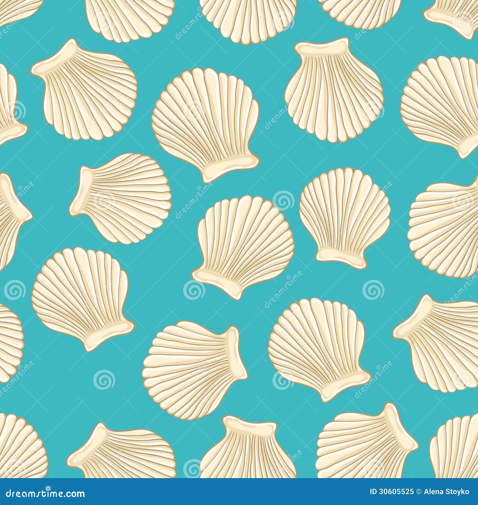 Sea Vector Seamless Pattern Stock Vector - Illustration of icon ...