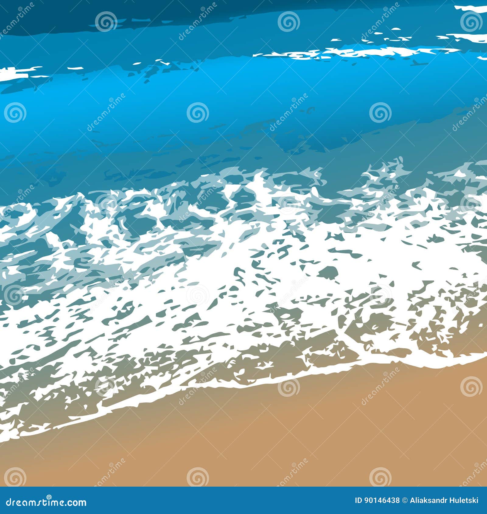Sea_foam_wave stock vector. Illustration of ocean, background - 90146438