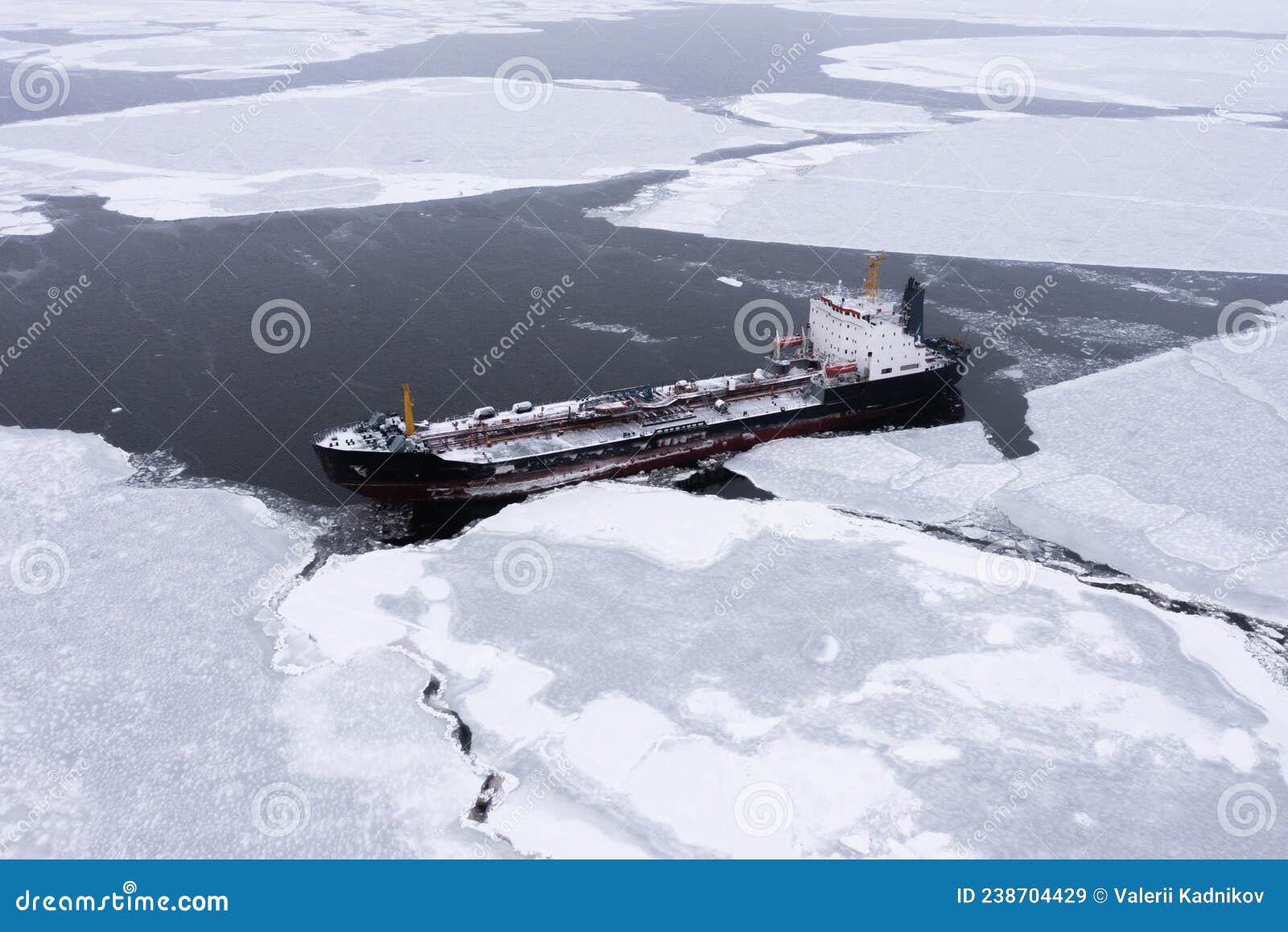 The Sea Vessel is among the Ice. Stock Image - Image of ship, cold ...