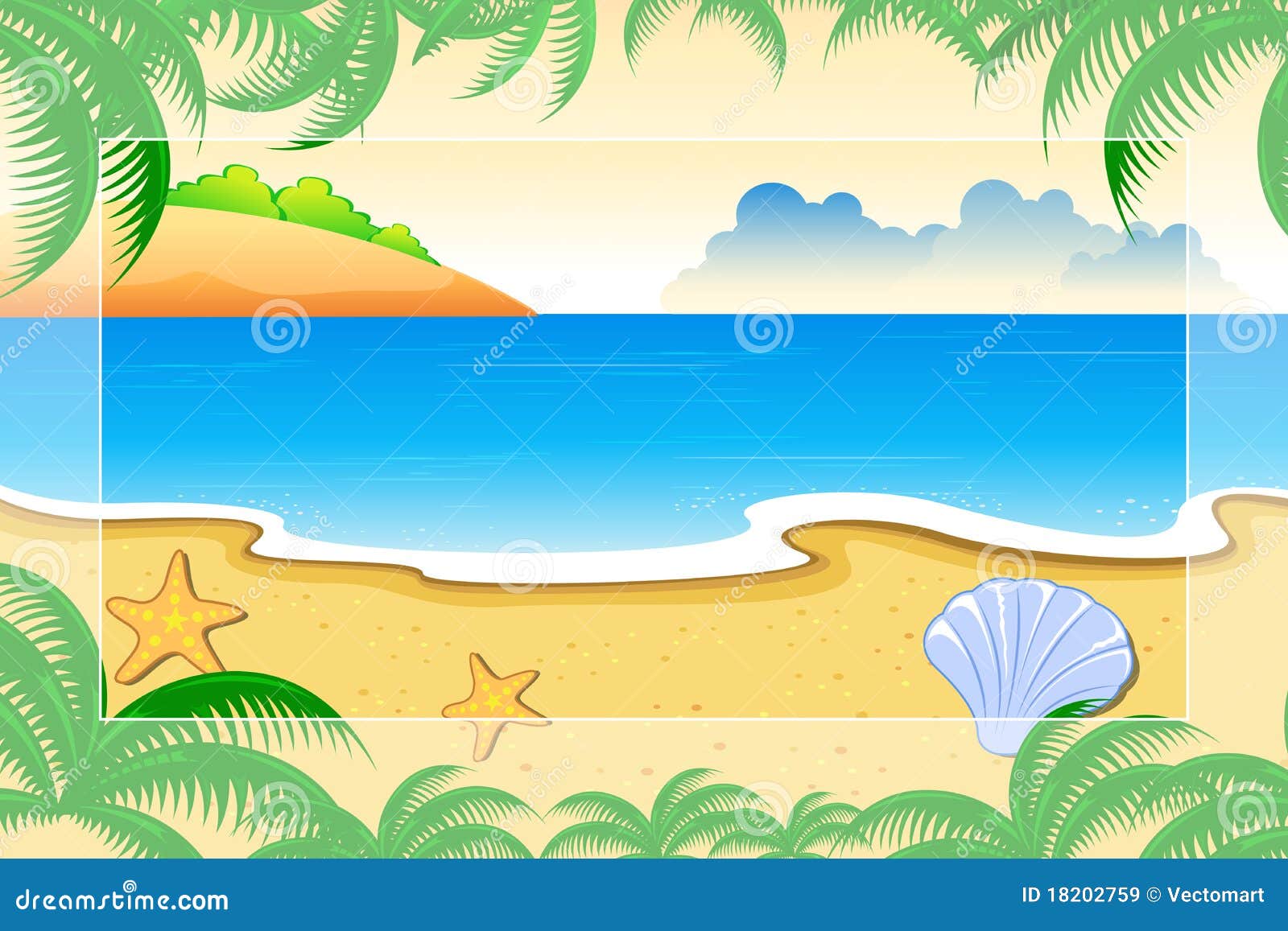 Sea View stock vector. Illustration of destination, sunny - 18202759