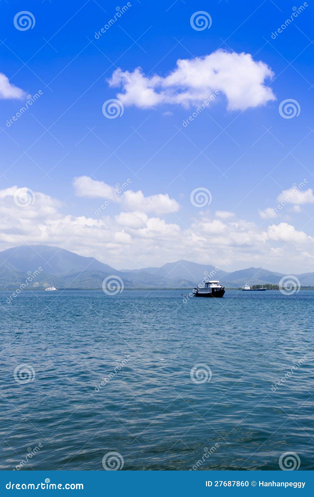 Sea view stock photo. Image of scenic, surface, vessel - 27687860