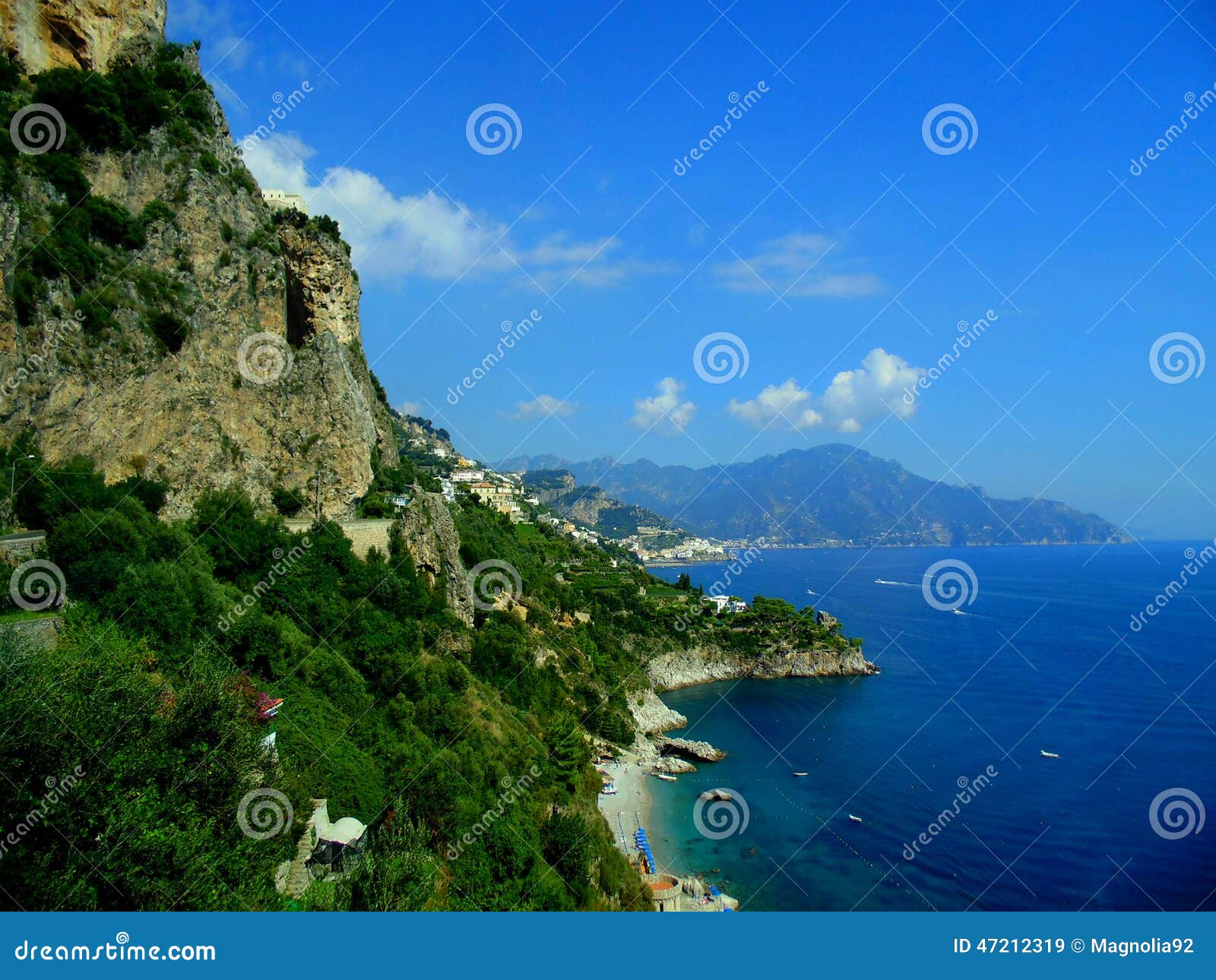 Sea view stock image. Image of marine, city, europe, vacation - 47212319