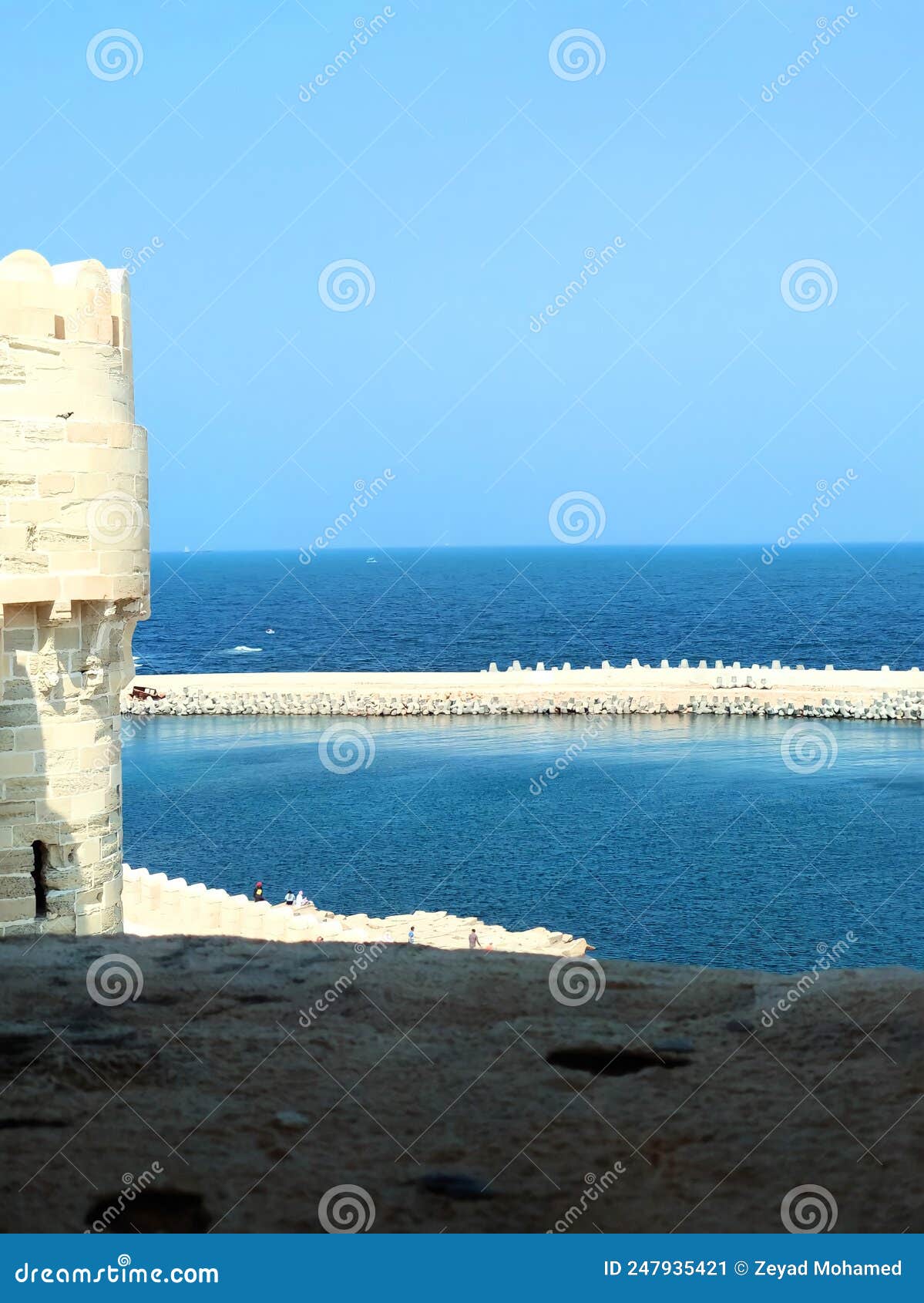 Sea View from the Castle in Alexandria, Egypt Stock Image - Image of ...